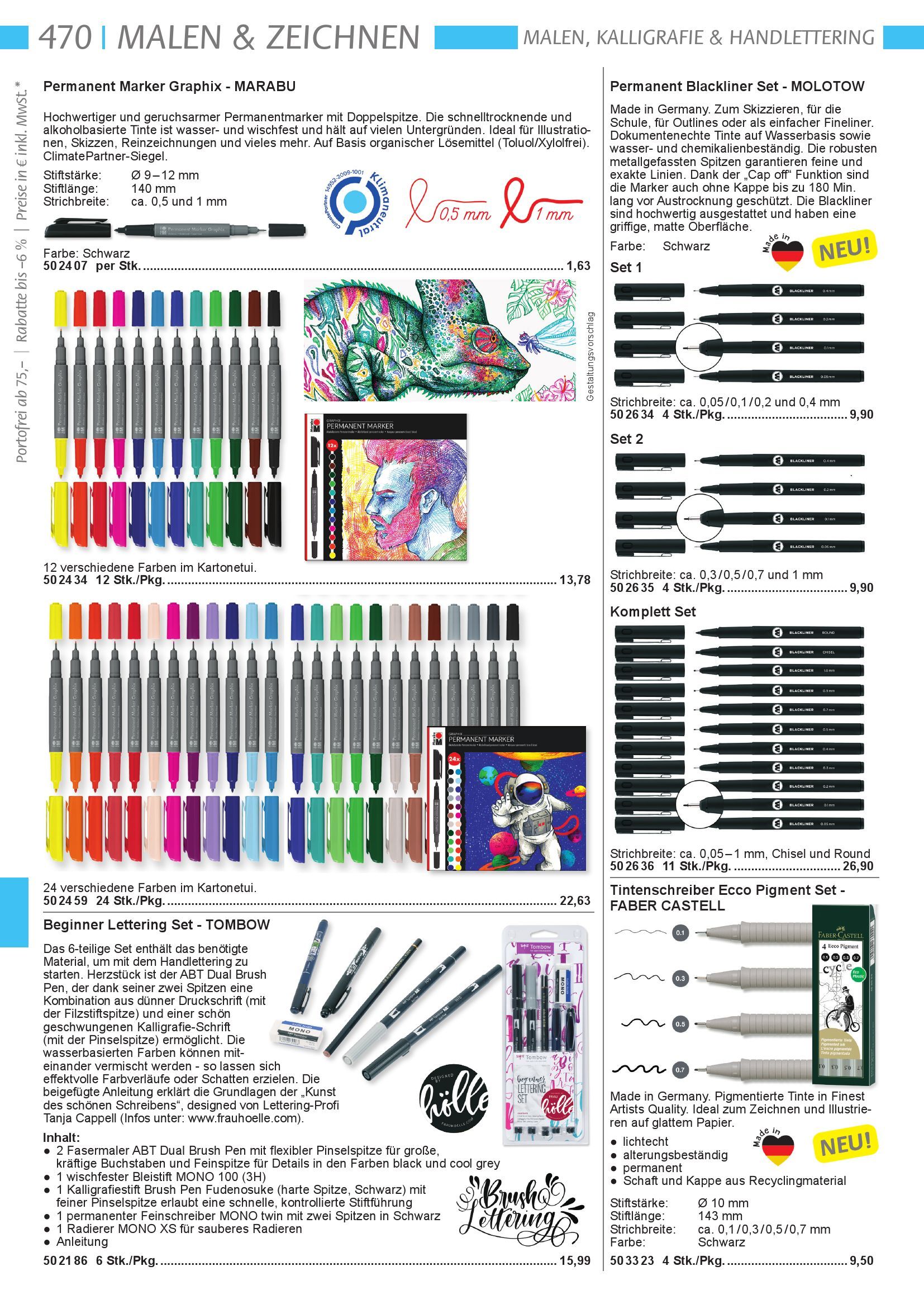 Permanent Marker Graphix - MARABU, Lieferbar ab Mitte August