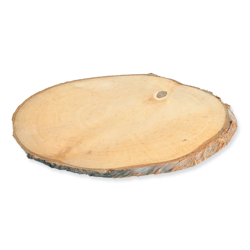 Holzscheibe natur oval - Birke, per Stk.