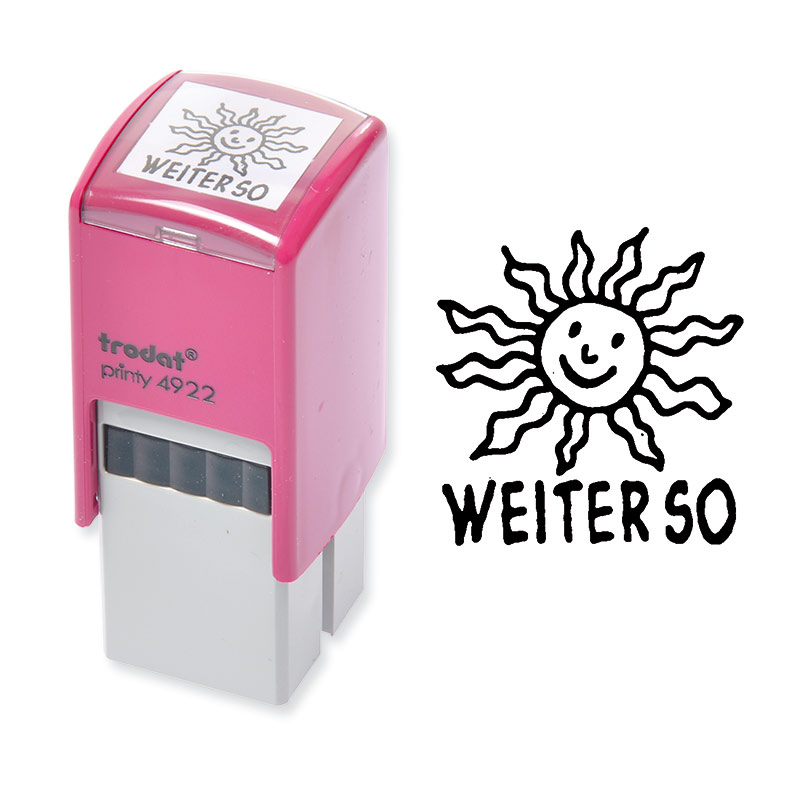 Benotungsstempel-WEITER SO, per Stk.