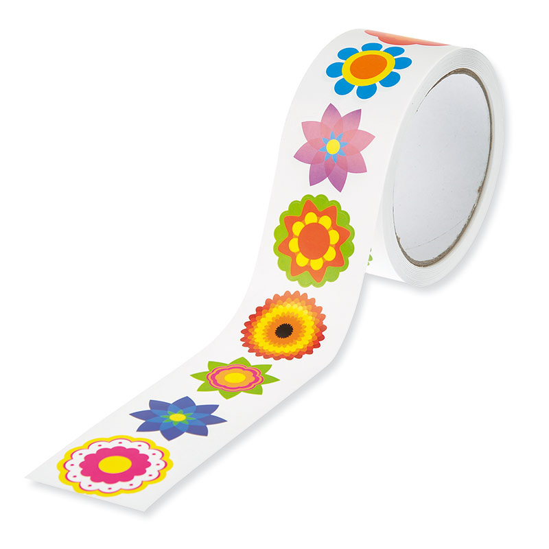 Sticker - Blumen, per Rolle